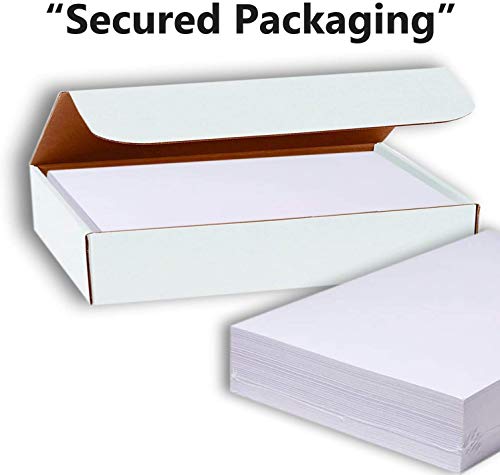 Hamilco White Cardstock Paper 6x9 Blank Index Cards Card Stock 80lb Cover 100 Pack