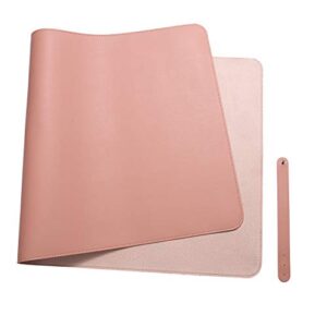 Everenty Writing Desk Pad Protector,Non-Slip PU Leather Desk,Mouse Pad,Office Desk Mat,Laptop Desk Pad,Waterproof Desk Writing Pad for Office and Home(31.5" x 15.7") (Pink)