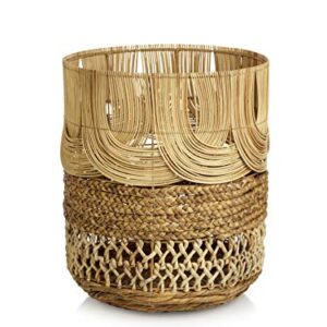 Zodax Melaka Multi-Weave Rattan & Water Hyacinth Decorative Baskets, Natural