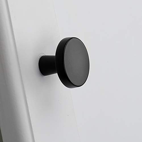 homdiy 25 Pack Black Knobs for Kitchen Cabinets Bathroom Cabinet Knobs - MO5310BK Mushroom Drawer Knobs Black Round Knobs for Cabinets and Drawers