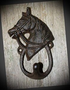 newssign lot of vintage rustic cast iron horse head coat hooks hat hook towel rack western cowboy decor #rlx-0115pmi warranity by prmch