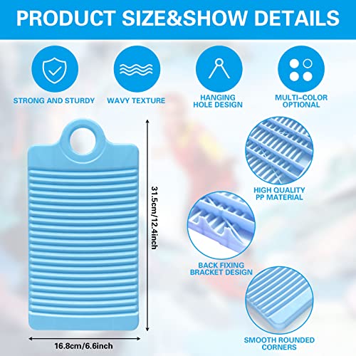 MAOYE Plastic Mini Washboard Washing Board for Kids Shirts Clean Laundry Lime Washboard for Laundry (blue)