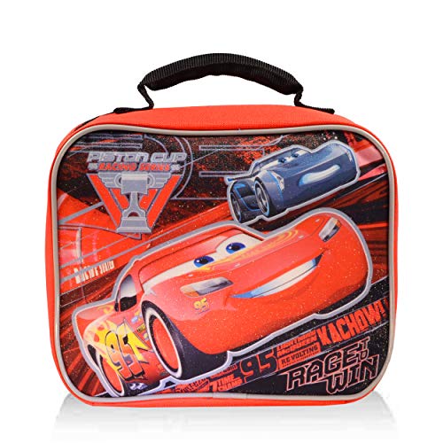 Disney Cars Backpack with Lunch Box for Preschool Toddler Boys Girls - 11" Mini Backpack Bundle with Lunchbox and Stickers