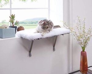 sweetgo cat window perch-mounted shelf bed for cat-funny sleep diy kitty sill window perch- washable foam cat seat