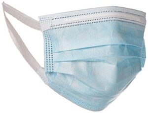 single use pullout comfort earloop disposable face mask (pack of 50), blue - latex free