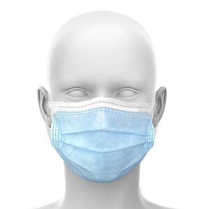 Single Use Pullout Comfort Earloop Disposable Face Mask (Pack of 50), Blue - Latex Free