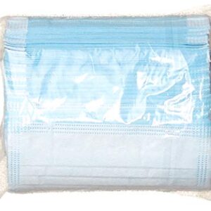 Single Use Pullout Comfort Earloop Disposable Face Mask (Pack of 50), Blue - Latex Free