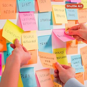 Sticky Notes, Shuttle Art 9 Bright Colors Stickies, 9 Pads 630 Sheets Total, 3x3 Inches Self-Stick Pads for Home, School, Office