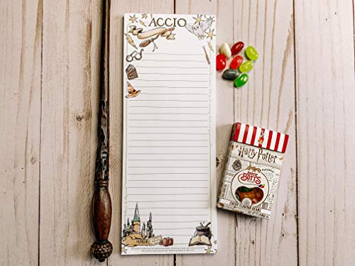 Conquest Journals Harry Potter Magnetic Notepad for Grocery List, To-Do List, Reminders - 9"x3.5", 50 Sheets