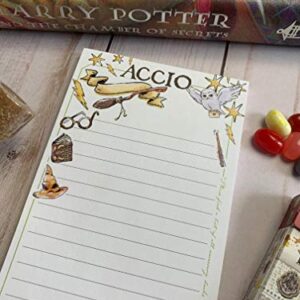 Conquest Journals Harry Potter Magnetic Notepad for Grocery List, To-Do List, Reminders - 9"x3.5", 50 Sheets