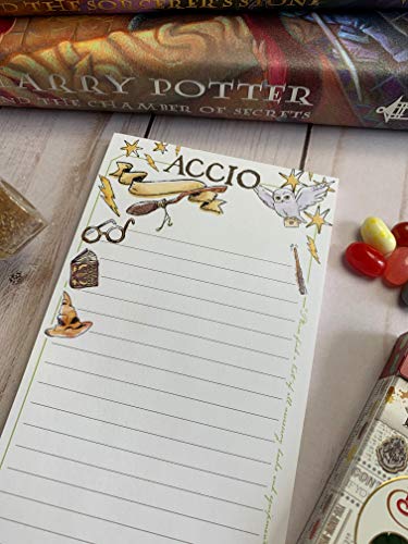 Conquest Journals Harry Potter Magnetic Notepad for Grocery List, To-Do List, Reminders - 9"x3.5", 50 Sheets