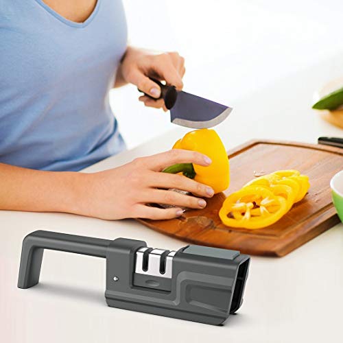 Professional Knife Sharpener ,Kitchen Knife Accessories Chef's sharpener,4-In-1 Portable Knife Sharpener,Knife Sharpening Stone Whetstone Restore And Polish Blades