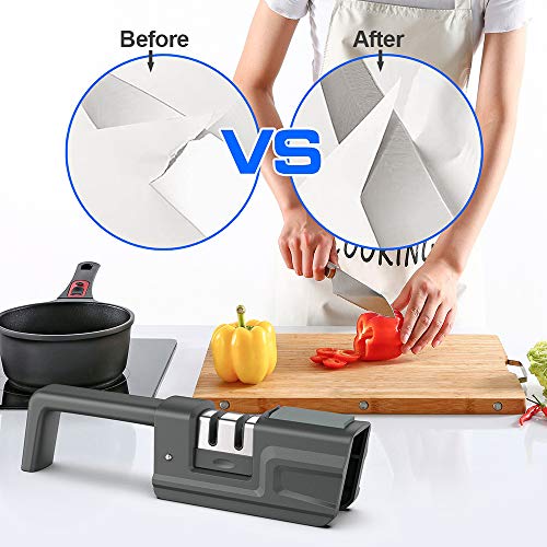 Professional Knife Sharpener ,Kitchen Knife Accessories Chef's sharpener,4-In-1 Portable Knife Sharpener,Knife Sharpening Stone Whetstone Restore And Polish Blades