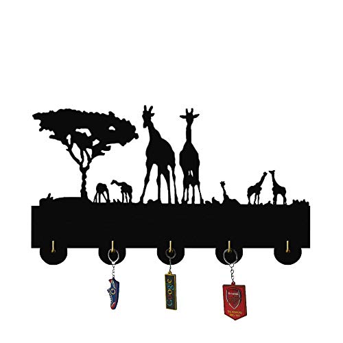 Africa Theme Wild Life Animal Giraffe Wooden Hook for Coat Interesting Choice Key Holder Great Birthday Gife for Kids