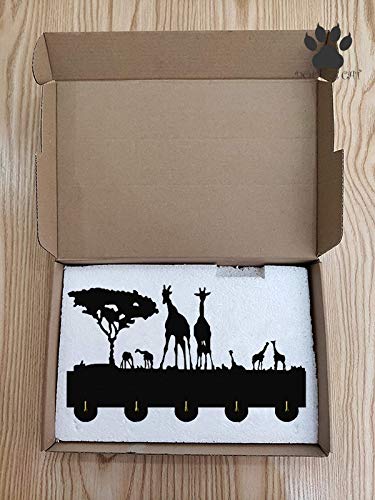 Africa Theme Wild Life Animal Giraffe Wooden Hook for Coat Interesting Choice Key Holder Great Birthday Gife for Kids