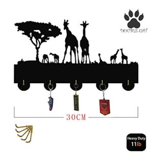 Africa Theme Wild Life Animal Giraffe Wooden Hook for Coat Interesting Choice Key Holder Great Birthday Gife for Kids