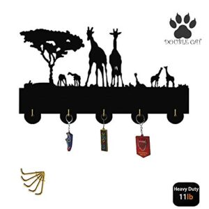 Africa Theme Wild Life Animal Giraffe Wooden Hook for Coat Interesting Choice Key Holder Great Birthday Gife for Kids