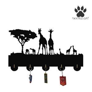 Africa Theme Wild Life Animal Giraffe Wooden Hook for Coat Interesting Choice Key Holder Great Birthday Gife for Kids