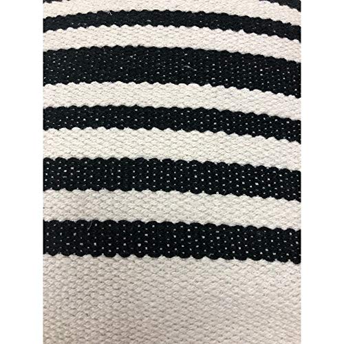 LR Home Bold Striped Throw Pillow, 22" x 22", White/Black