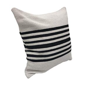 LR Home Bold Striped Throw Pillow, 22" x 22", White/Black