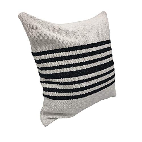 LR Home Bold Striped Throw Pillow, 22" x 22", White/Black