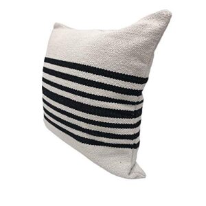 LR Home Bold Striped Throw Pillow, 22" x 22", White/Black