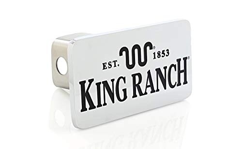 King Ranch est. 1853 Wordmark Chrome Plated Trailer Hitch Cover Plug (2 inch Post)