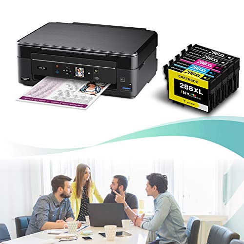 GREENBOX Remanufactured Ink Cartridge Replacement for Epson 288 288XL T288 T288XL Used in Expression Home XP-440 XP-430 XP-330 XP-340 XP-434 XP-446 Printer (2 Black 1 Cyan 1 Magenta 1 Yellow)