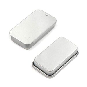 MY MIRONEY 2.4" x 1.3" x 0.5" Metal Slide Top Tin Containers for Candies Jewelry Crafts Pills Survival Kit Pack of 8