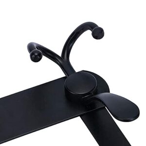 Encozy Over The Door Hooks,Coat Rack for Hanging Clothes Hat Towel (Heavy Duty Black 1pcs)