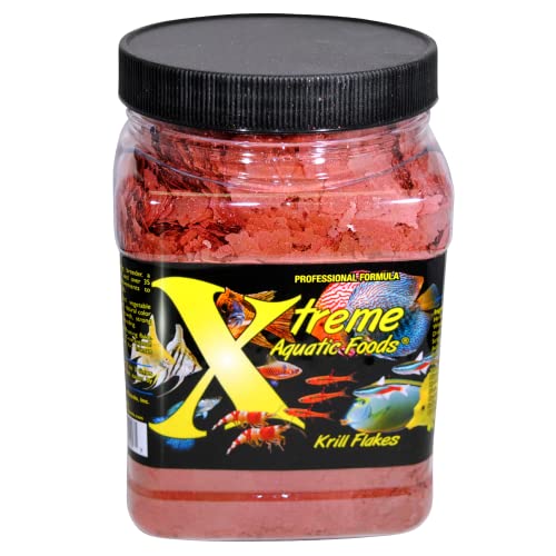 Xtreme Aquatic Fish Food - Krill Flakes - Nutritionally Balanced Professional Formula - Balanced Amino Acid Profile and No Hormones - Made in USA - High Protein Max Flavor Tropical (3.5 oz)