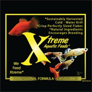 Xtreme Aquatic Fish Food - Krill Flakes - Nutritionally Balanced Professional Formula - Balanced Amino Acid Profile and No Hormones - Made in USA - High Protein Max Flavor Tropical (3.5 oz)