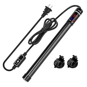 uply 500w aquarium heater submersible 500 watt titanium fish tank heater with external temperature controller for 60 gallon to 95 gallon tank