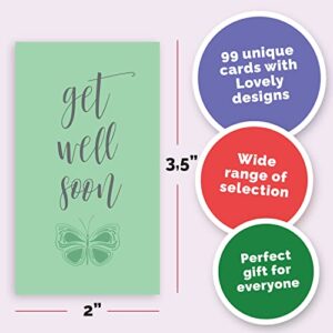 99 Pcs Unique Motivational Cards (2″ X 3.5″) Inspirational Cards, Encouragement Cards, Gratitude Cards, Appreciation Cards, Kindness Cards, Mini Thank You Cards, Small Note Cards For Vision Board.