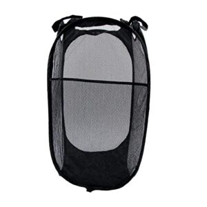 tg,llc treasure gurus mesh pop up clothes hamper w/handles collapsible laundry basket bin college dorm bedroom essentials