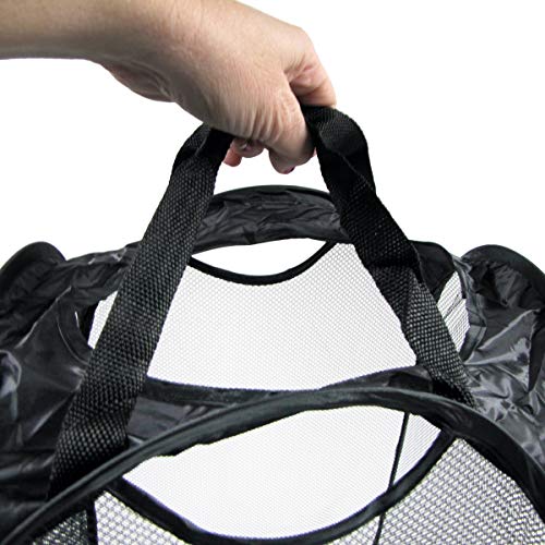 TG,LLC Treasure Gurus Mesh Pop Up Clothes Hamper w/Handles Collapsible Laundry Basket Bin College Dorm Bedroom Essentials