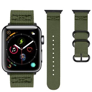 Misker Nylon Band Compatible with Apple Watch Band 42mm 44mm 45mm 38mm 40mm 41mm, YOUKEX Lightweight Breathable Sport Wrist Strap with Metal Buckle Compatible with iwatch Series 7/6/5/4/3/2/1