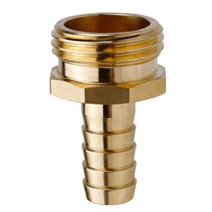 Twinkle Star Heavy Duty Brass 1/2" Garden Hose Mender End Repair Connector with Stainless Clamps, Male and Female Garden Hose Fittings, 3 Sets