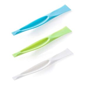 cleaning scraper tool kitchen plastic scraper multipurpose stiff grill scraper scratch free cleaning tool can opener sticker scraper label remover gum scraper bottle opener – 3 pcs