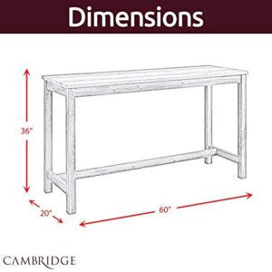 CAMBRIDGE Wyeth Dining 4-Piece Bar Set with Table and 3 Stools, Natural Rustic