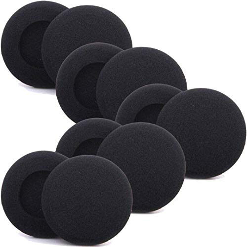 Foam Ear Pad Replacement Cushions, Headphone Earphone Headset Disposable Sponge Covers (60mm - 2.4") 10 Pairs