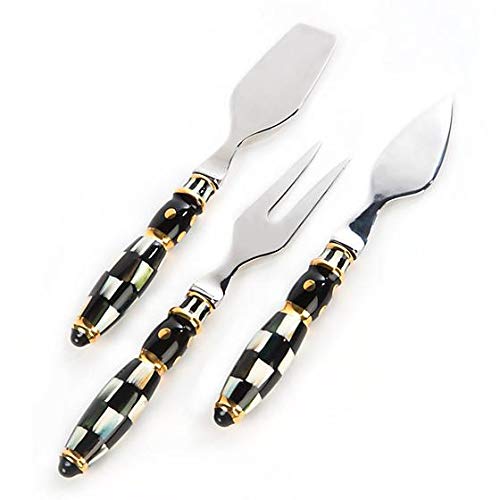 MACKENZIE-CHILDS Courtly Check Cheese Knife Set