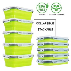 5th Unit “FREE” When You Purchase 4 of Our Lemon Lime Environmentally Friendly Collapsible Silicone Food Storage Containers. (5) Large Collapsibles- 800ml