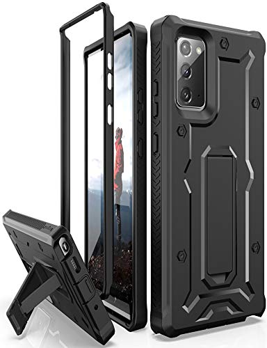 ArmadilloTek Vanguard Case Designed for Samsung Galaxy Note 20 5G (2020 Release) Military Grade Full-Body Rugged with Built-in Kickstand [Screenless Version] - Black