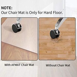 Heavy Duty Office Chair Mat, 48" x 36", Office Chair Floor Protector, Polycarbonate Chair Mat for Hard Floors, Rectangular, Clear, Shipped Flat, Dermatoglyph Finish