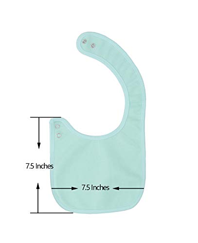 Maiwa Cotton Waterproof Baby Girls' 8 Pack Bibs with Buttons for Teething Drooling Eating