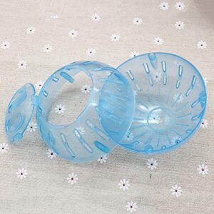 Small Pets Accessories 4inch Portable Transparent Hamster Rodent Pet Jogging Ball Exercise Play Toy - Blue GlobalDeal