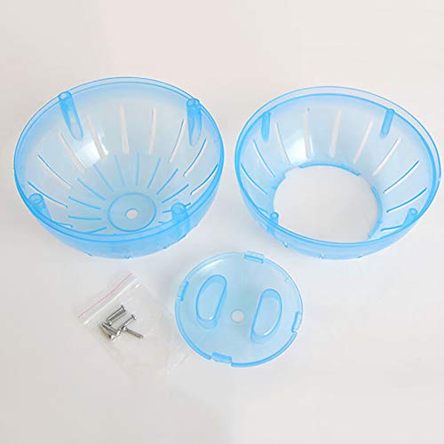 Small Pets Accessories 4inch Portable Transparent Hamster Rodent Pet Jogging Ball Exercise Play Toy - Blue GlobalDeal