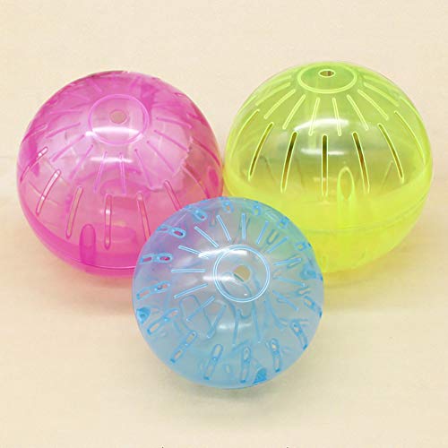 Small Pets Accessories 4inch Portable Transparent Hamster Rodent Pet Jogging Ball Exercise Play Toy - Blue GlobalDeal