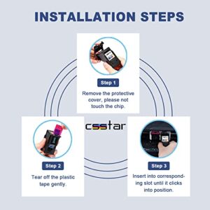 CSSTAR Remanufactured 62XL Ink Cartridges Replacement for HP Ink 62 Combo Pack Use with Envy 6000 6055 5000 7640 6455e 7646 5540 7645 5660 4512 5530 OfficeJet 8040 8045 Printer (1 Black, 1 Color)